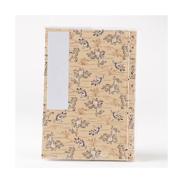 こちらは京都高山寺公式認定商品です、模倣品にはご注意ください。紙に描いた墨画で、京都の高山寺にある国宝の4巻の絵巻のなかの一部、擬人化された蛙や兔を描いたものです。今回この金襴生地を採用した高級御朱印帳となりました。 さらに和綴じで亀甲綴じ...