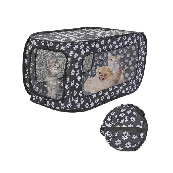 猫 ケージ キャットケージ 非常時 避難 防災用品　ペットサークル 折りたたみ 猫用 メッシュサークル コンパクト 広い ポータブル折りたたみ猫ケージ小さく折り畳めて便利なケージトイレやベッド、爪とぎなどを入れても十分な空間を確保し、ある程...