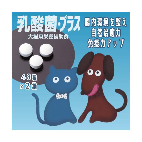 猫 乳酸菌 サプリ 乳酸菌 猫 腸まで届く 善玉菌 オリゴ糖 腸活 腸内フローラ 免疫力 現代製薬 犬猫用乳酸菌 乳酸菌・プラス 粒状 48粒×２箱お腹の健康をサポートするサプリメント！乳酸菌プラスオリゴ糖オリゴ糖が善玉菌（乳酸菌）のエサに...