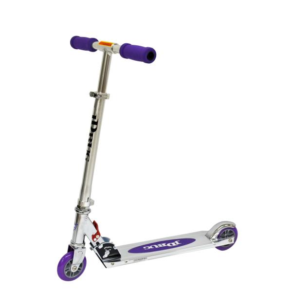 重量：2.6kg本体サイズ：L63.5×W33.5×H84耐荷重：90kg対象年齢：6歳以上材質：アルミ・スチール（一部ポリウレタン）4インチホイールフレーム　ツヤ有りシルバー色：パープル