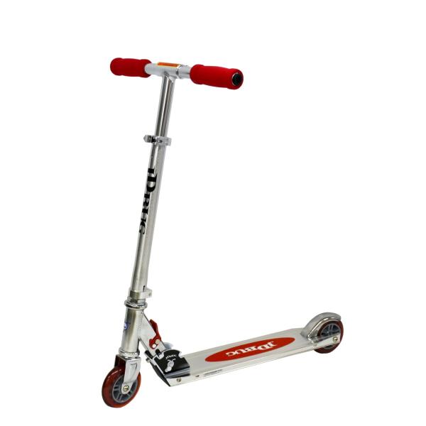 重量：2.6kg本体サイズ：L63.5×W33.5×H84耐荷重：90kg対象年齢：6歳以上材質：アルミ・スチール（一部ポリウレタン）4インチホイールフレーム　ツヤ有りシルバー色：レッド