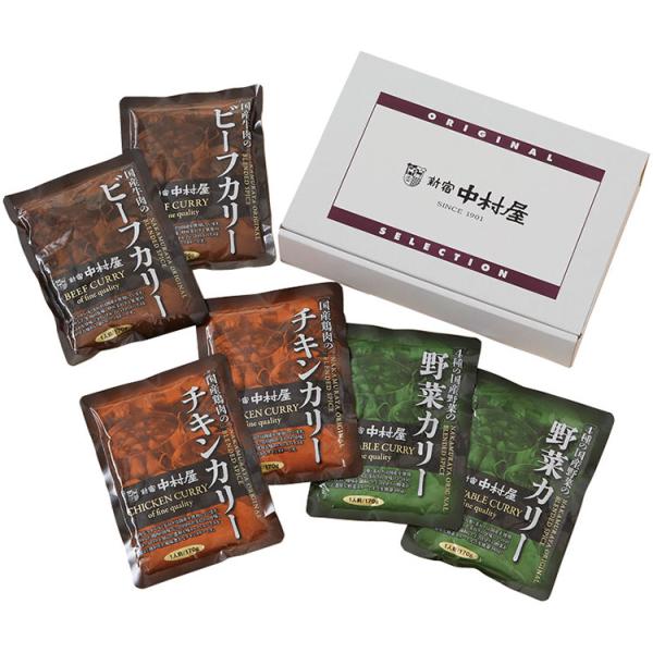 【発売日：2025年01月10日】ちょっと贅沢したい時に！気軽に楽しむ本格派の味！国産素材にこだわった、ちょっと贅沢感のあるカレーです。■内容量：国産牛肉のビーフカリー・国産鶏肉のチキンカリー・4種の国産野菜の野菜カリー（各170g）×各2...