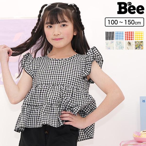 子供服 子ども服 こども服 キッズ 女の子 トップス フリル ティアード ノースリーブ  夏 100 110 120 130 140 150 ◇ティアードトップス◇