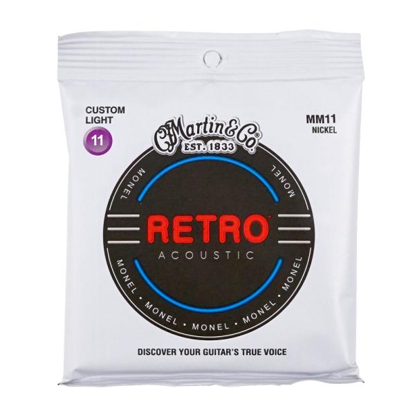 モネルと呼ばれる素材を巻き線に使用した、1930年代マーティン弦の復刻モデル。楽器に用いられた材の自然なサウンドといえるような、独特なメロウさと歯切れの良さを兼ね備えた弦です。錫メッキ鋼の芯線と、耐食性のあるモネル（ニッケルと銅の独自ブレン...