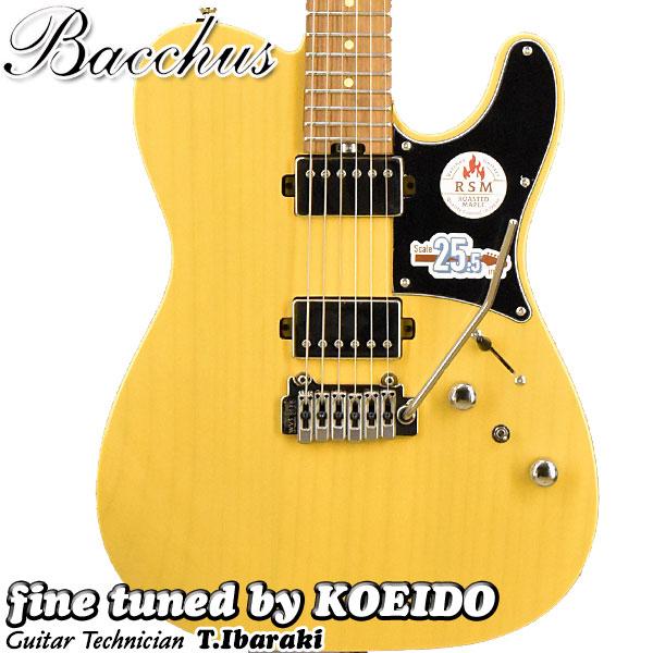 バッカス・グローバルシリーズからアッシュボディにローステッドメイプルネックのテレキャスタイプが登場！ローステッドメイプルとはメイプルを高温で加熱処理して材の中の水分や油分を揮発させることにより剛性を高めた材。ネックに使用されるとその効果は安...