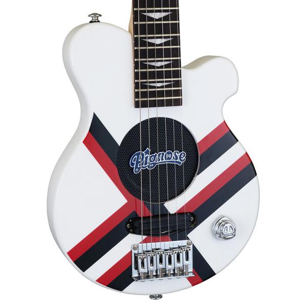 歴代のジェイル大橋代官シグネチャーモデルをモチーフにした限定モデル！ヘッドには聖飢魔II 地球デビュー40周年ロゴがあしらわれています。アンプ付きコンパクトギターのベストセラー、ピグノーズです。オープン・バック構造、１０ｃｍヘビーデューティ...