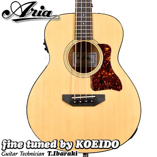 アリアのミニアコースティックベースです。597mmスケールのミニアコースティックベースで、トップはスプルース単板、バックサイドはナトー材です。ピエゾＰＵに３バンドＥＱのプリアンプ搭載。全長約 935 mm、ボディ幅約 365 mm、ボディ厚...