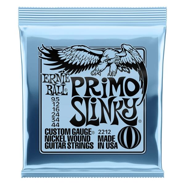 定番アーニーボール弦のエレキギター用Primo Slinkyです。(.0095 .012 .016 .024 .034 .044)