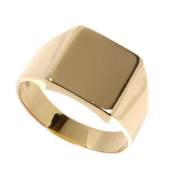 [商品名]印台 リング・指輪 [タイプ]メンズ[素材]K18YG イエローゴールド[刻印]K18・造幣局認定マーク[リングサイズ]約20号上部幅：約11.8mm下部幅：約4.1mm下部厚み：約0.5mm[重量]9.2g[付属品]なし[商品ラ...