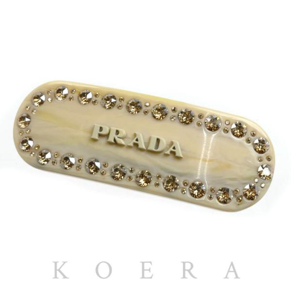 [ブランド]プラダ[商品名]プレックス ヘアクリップ バレッタ [タイプ]レディース[型番]1IF043_2CD0_F0304[カラー]AVORIO/アイボリー[金具カラー]ゴールド[素材]真鍮/ラインストーン[サイズ]幅：約68.2ｍｍ高...