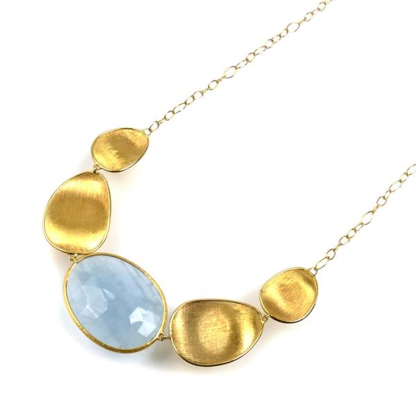 [ブランド]MARCO BICEGO[商品名]ルナリア ネックレス [タイプ]レディース[素材]K18YG イエローゴールド[刻印]MARCO BICEGO・750[サイズ]チェーン長さ：約43/45cmアクアマリン部分：約26.4×20....