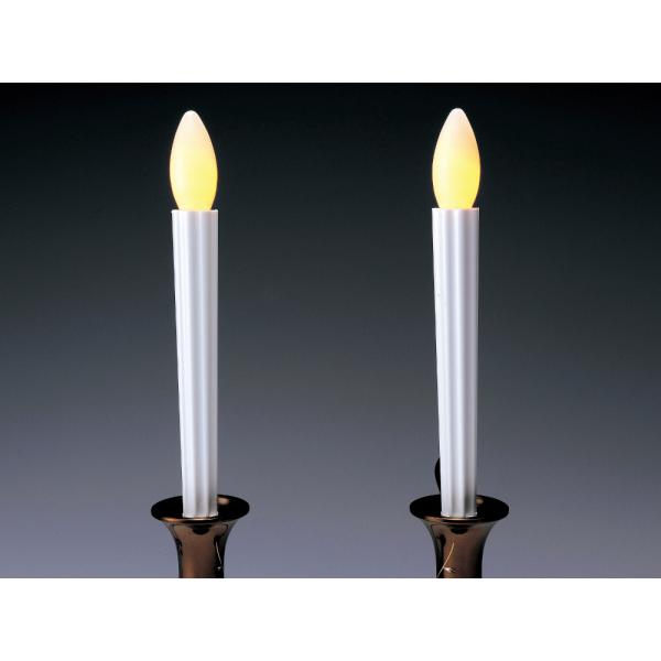 ■電球(ローソク球)が切れた時は交換して下さい。■電池式に比べてとても明るいのが特徴です。■底がゴム製で穴が開いているので、今お使いのローソク立をご使用できます。■コードの途中にスイッチがついていて「入切」の操作ができます。※灯立(ローソク...