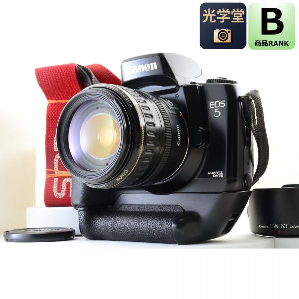 Canon EOS 5 QD 35mm フィルムカメラ + 縦位置グリップ VG10 + EF 28-105mm f/3.5-4.5 USM ズームレンズ キャノン S/N: 1099719