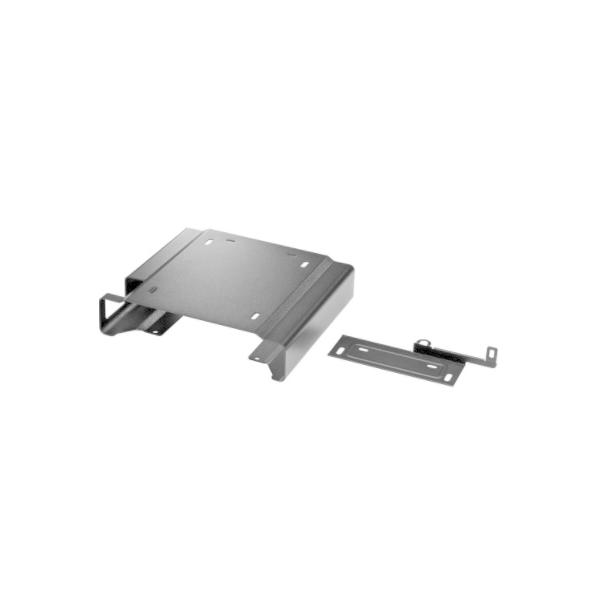 ミニ型PCに装着することで、側面に100mmのVESAの機構を増設するためのジャケットです。これによりミニ型PCの両側面にVESAの機構が備わり、シングルモニターアームとモニターもしくは壁面とモニターの間にPC本体を設置することが可能になります。