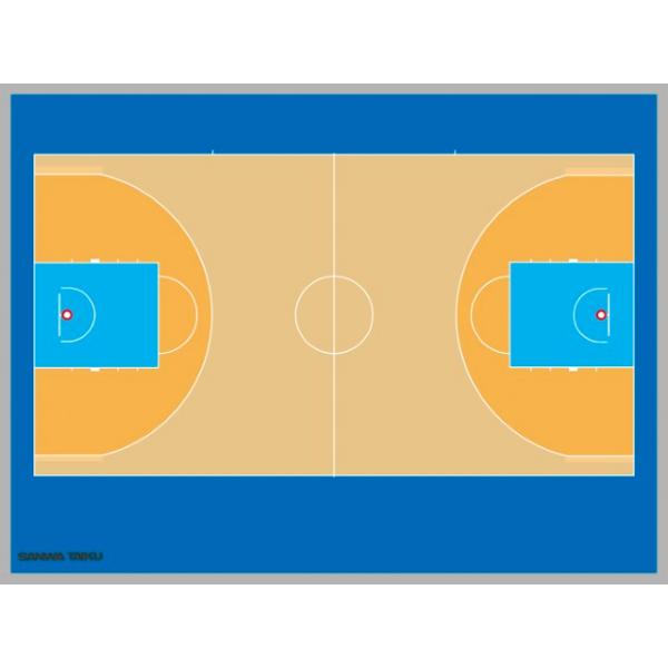 試合展開がイメージし易い！携帯用作戦ボード！バスケットボール●幅60?×高さ45?×厚み1.5?（サッカー縦型のみ幅45?×高さ60?）●材質：枠アルミ製・ボード面スチール製●重量1.8kg●格納式スタンド付●取手付●後部付属品収納袋付●マ...