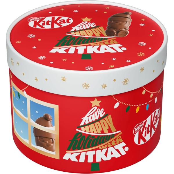 ネスレ日本 キットカット ホリデイサンタ パーティーボックス 35個賞味期限 2026.7原材料砂糖、カカオマス、全粉乳、植物油脂、小麦粉、乳糖、ココアバター、ココアパウダー、イースト/乳化剤(大豆由来)、香料、重曹、イーストフード