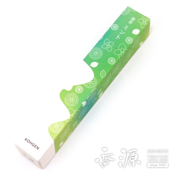 お香の種類：短寸お香メーカー：香源香り系統：ミントの香りお香の長さ：13.5cm燃焼時間(約)：25分内容量：20本パッケージ：紙箱 2.2×2.2×14.3cm