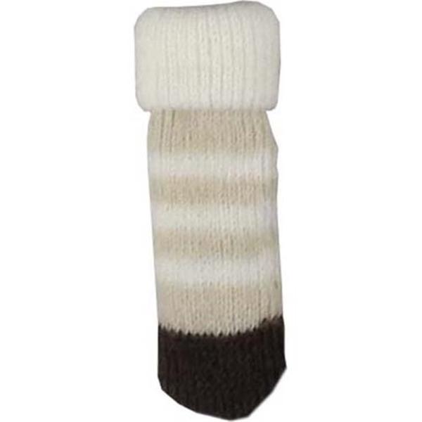 ◇◇ 【特長】 ●インテリアにも可愛く馴染む２重構造で丈夫な椅子脚カバー 【仕様】 ●折り返すデザインのためズレ落ちにくく、底はダークブラウン色なので使用していても汚れが目立たずキレイに使えます。伸縮性が良く、しっかり固定ができ太い脚にも細...