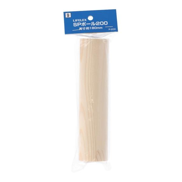 ◇◇ 【仕様】 ●材質：パイン材（無塗装） ●長さ（約）：180mm ●直径（約）：φ43mm ●ボルト穴直径：φ8mm ※天然木のため、サイズ表記と実際のサイズに誤差がある場合があります。