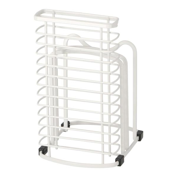 ◇◇ 【特長】 ●包丁、まな板、お鍋の蓋も一緒に収納できます。 【仕様】 ●カラー：ホワイト ●サイズ（約）：幅12×奥行15×高さ21（cm） ●材質 本体：スチール（粉体塗装） 滑り止め：合成ゴム ●MADE IN CHINA ご使用に...