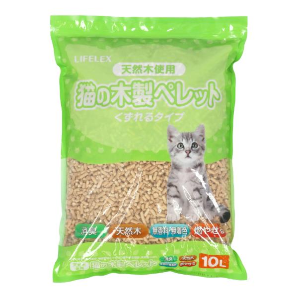 ◇◇【特長】 ●天然木の松を使用しているので安心・安全なネコちゃんに優しい木製の猫砂です。 ●においをしっかり消臭 ●地球環境にやさしい燃やせる猫砂 ●天然木（松）100％ 【仕様】 ●内容量：10L ●原材料：天然木（松） ●原産国：中国...