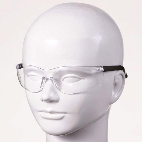 ◇◇ 切粉・粉塵・液体飛沫などからの目の保護に！ＵＶカット 仕様：ＵＶ３８０ レンズ：ポリカーボネイト レーム：ポリカーボネイト フレーム先端：ＴＰＲ（ゴム系樹脂） 防傷・防曇