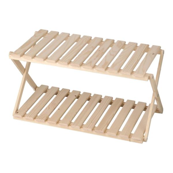 ◇◇ 【特長】 ●BBQやキャンプにも ●簡単組み立て&amp;収納 ●コンパクトで持ち運びらくらく 【仕様】 ●完成時サイズ：幅600×奥行300×高さ305mm ●収納時サイズ：600×400×57mm ●棚板サイズ：550×300ｍｍ...