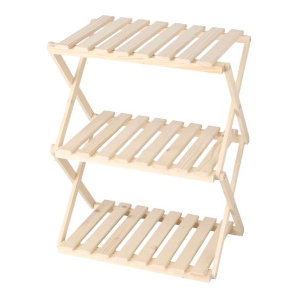 ◇◇ 【特長】 ●BBQやキャンプにも ●コンパクトで持ち運びもらくらく 【仕様】 ●3段 ●サイズ(約)：幅46×奥行30×高さ58ｃｍ ●収納時サイズ(約)：46×40×8.6ｃｍ ●棚板サイズ(約)：40.5×30ｃｍ ●耐荷重(約)...