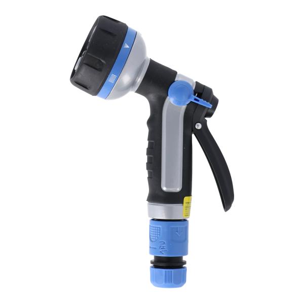 ◇◇ 【サイズ】約幅１７０×奥行６４×高さ２６０ｍｍ 【特長】 ●強い水流で広範囲洗えます！ ●シャワー・整流・キリ・サイクロン・ヨコ拡散・ストレート（ジェット）の６パターン 【仕様】 ●コネクターのホース適応サイズ：ホース内径１２〜１５（...