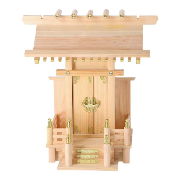 ◇◇ 【仕様】 ●サイズ（約）：幅39×奥行23×高さ43ｃｍ ●間口 [扉部分](約）：幅8.5ｃｍ×高さ17ｃｍ ●扉内部寸法(約）：幅11.5ｃｍ×高さ31ｃｍ×奥行7ｃｍ ※開口部は扉部分のみ ※千木は商品に付属しております。