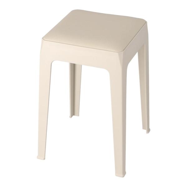 ◇◇ 【仕様】 ●寸法：幅330×奥行330×高さ465ｍｍ ●座面の高さ：465ｍｍ ●構造部材 本体：ポリプロピレン 滑り止め：塩化ビニル樹脂 ●張り材：合成皮革(ポリ塩化ビニル) ●クッション材：ウレタンフォーム・MDF ●耐荷重：8...