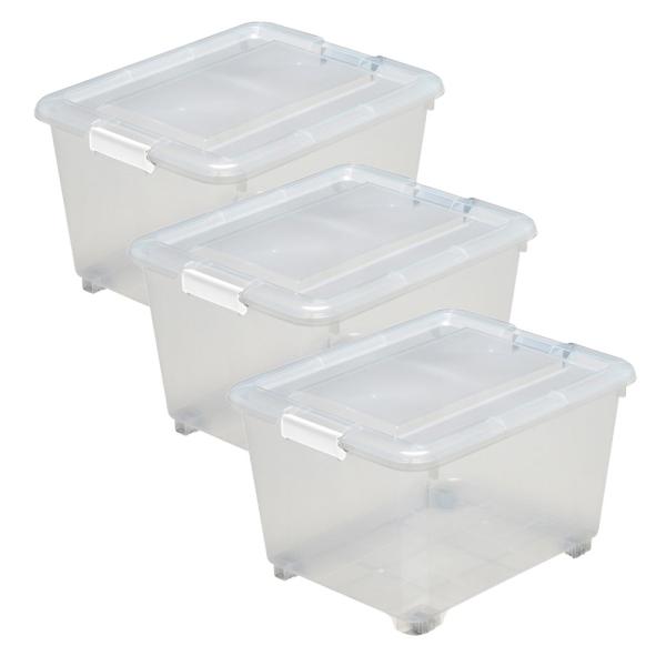 ◇◇ 【仕様】 ●サイズ(約)：幅40×奥行き50×高さ30.5cm ●内寸サイズ(約)：幅31×奥行き41×高さ26.5cm ●原料樹脂：ポリプロピレン ●カラー：クリア ●耐熱温度：100℃ ●耐冷温度：-10℃ 【取扱上のご注意】 ●...