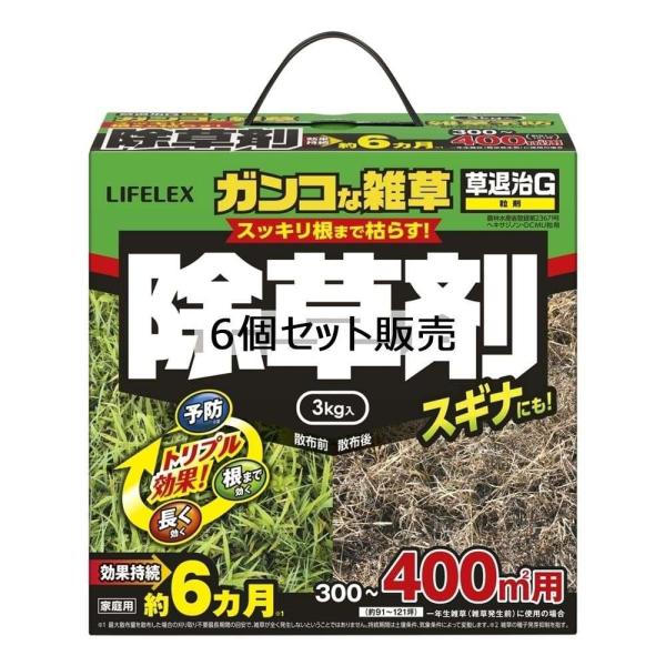 ◇◇ 【基本情報】 ●登録番号：23671 ●農薬の種類：ヘキサジノン・ＤＣＭＵ粒剤 ●農薬の名称：草退治Ｇ粒剤 ●物理的化学的性状：類白色細粒 ●用途：除草剤 ●剤型：粒剤 ●製剤毒性：普 【特長】 ●2種類の有効成分で、スギナやメヒシバ...