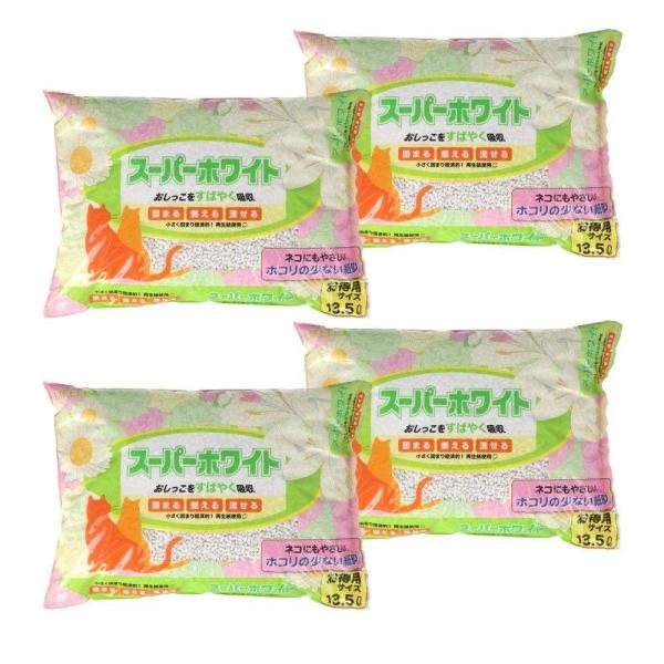 ◇◇ 【特長】 ●おしっこをすばやく吸収。固まる・燃える・流せる ●再生紙使用。 ●ネコにもやさしい、ホコリの少ない紙砂。 【備考】 ※上記表示価格は、４個セット販売価格となります。