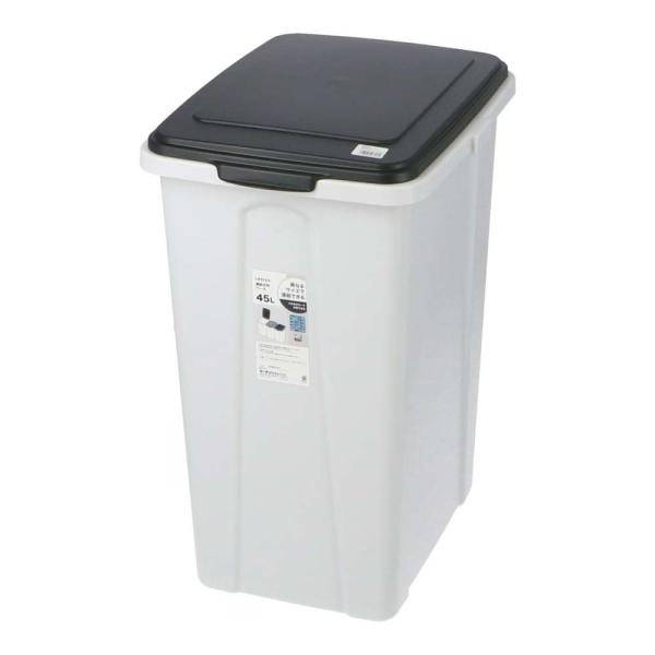 ◇◇ 【特長】 ●異なるサイズで連結できる ●フタのカラーで分別できる 【仕様】 ●45L ●本体間口サイズ(約)：幅32×奥行40.5×高さ57.3ｃｍ ※フタオープン時最大高さ96.1ｃｍ ●適用ゴミ袋サイズ：45L(約　横65×縦80...