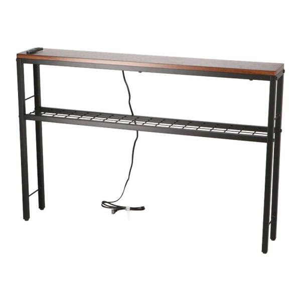 ◇◇ ※お客様組立品です 【仕様】 ●サイズ(約)：幅98×奥行15×高さ66cm ●甲材の表面材：合成樹脂化粧繊維板(塩化ビニル樹脂) ●材質：フレーム/金属(スチール)エポキシ樹脂塗装、アジャスター/ナイロン ●耐荷重(約)：天板・メッ...