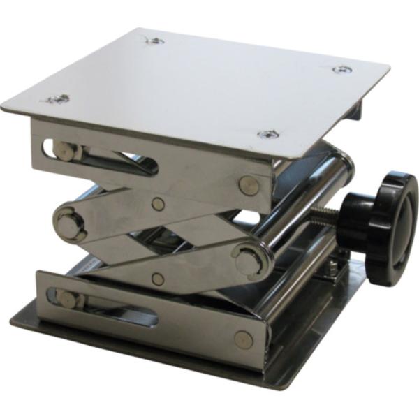 ◇◇ 重量物の高さ移動に使用します。 【特長】 ●重量物の高さ移動に使用します。 ●ノブを回転させれば、スムーズに平行上下移動ができます。 【用途】 ●実験機材の高さ調節。 【仕様】 ●均等荷重(kg):8 ●間口(mm):100 ●奥行(...