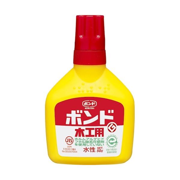 ◇◇ ●水性 ●乾燥後ほぼ透明 ●乾燥後切削可 ●ホルムアルデヒド・フタル酸系可塑剤を使用していない 50g 木の接着に幅広く使える 木工作