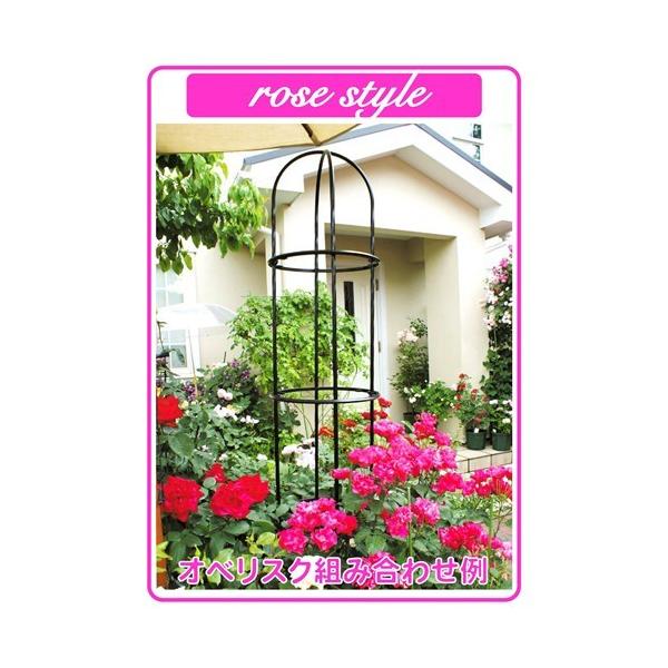 ◇◇ 【サイズ】直径４０ｃｍ ローズスタイルでお庭を華やかにアレンジ！ ローズスタイルは組み合わせ次第で、表現いろいろ。 別売のローズスタイルアーチ（２１０ｃｍタイプ）と組み合わせて、オベリスクになります。 黒色で重厚感があり、バラを引き立...