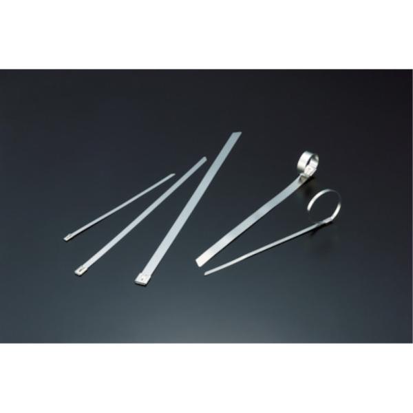 ◇◇ 耐候性、耐食性に優れています。 【特長】 ●耐候性、耐食性に優れています。 ●ステンレスであるため、錆びることもありません。 【用途】 ●各種過酷な環境の物の結束や固定用に。 【仕様】 ●色:シルバー ●厚み(mm):0.25 ●最大...