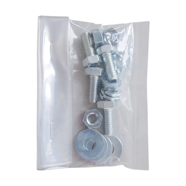 ◇◇ 【用途】 ●アングル式キャスターの取り付けに。 【仕様】 ●サイズ：M6×15 【材質／仕上】 ●スチール 【セット内容／付属品】 ●ボルト、ナット、スプリングワッシャー×4組 【注意】 ●相手側のアングルのサイズを確認して選定して下...