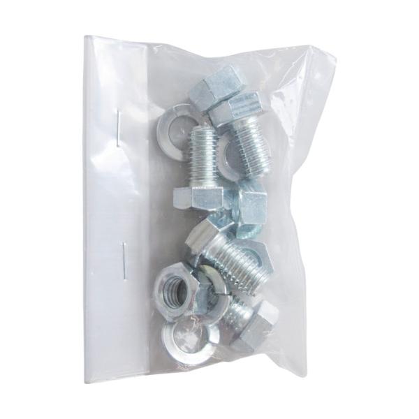 ◇◇ 【用途】 ●アングル式キャスターの取り付けに。 【仕様】 ●サイズ：M8×15 【材質／仕上】 ●スチール 【セット内容／付属品】 ●ボルト、ナット、スプリングワッシャー×4組 【注意】 ●相手側のアングルのサイズを確認して選定して下...