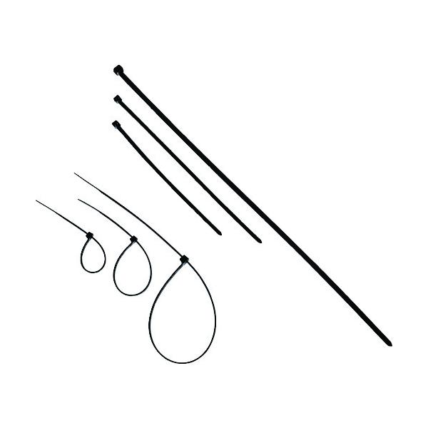 ◇◇ 【特長】 ●引張強度に優れた結束バンドです。 ●耐候性があるので屋外で使用可能です。 ●汎用的に利用いただける結束バンドです。 【用途】 ●電線固定などに。 【仕様】 ●入数：１袋(５０本) ●色：黒 ●幅(mm)：2.5 ●長さ(m...