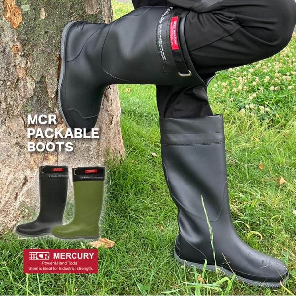 一体成型製法で防水性が高く、軽いスタイリッシュなデザインブーツです。履き口カバーベルト仕様で靴内への異物侵入をブロック。コンパクトに収納可能なので持ち運ぶにも便利。長時間の作業でも疲れにくいストレスフリーで快適な履き心地。アウトソールは芝や...