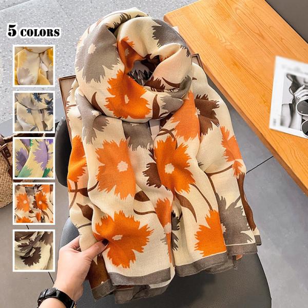 ●商品説明■品番：W-698大判花柄ストール、巻く、着る、羽織る、ひざに掛けるなど様々な用途でご利用いただける万能ストールです。【手触り良い】柔らかいな肌触りの仕上げ。鮮やかな色が際立ちおしゃれ度がアップする。【多機能】寒いときだけのものだ...
