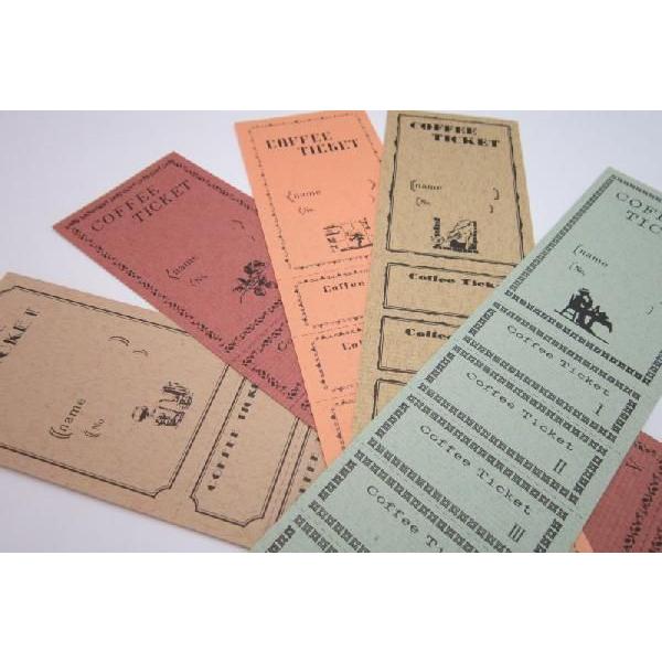 サイズ：60x360mm仕様：11枚綴り（ミシン目が入ってます）カラー：CT-1(少女) CT-2(サイホン) CT-3(食事風景) CT-4(窓と花) CT-5(花)裏面印刷無し