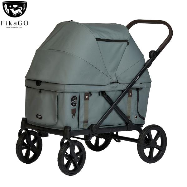 【コンビ combi コムペット compet フィカゴー FikaGO クロス KROSS ペットカート 『FikaGO（フィカゴ―）』から、耐荷重100kgの大型犬向けタイプが登場！大型犬や中型犬の多頭乗せに最適で、キャビン後方が開閉で...