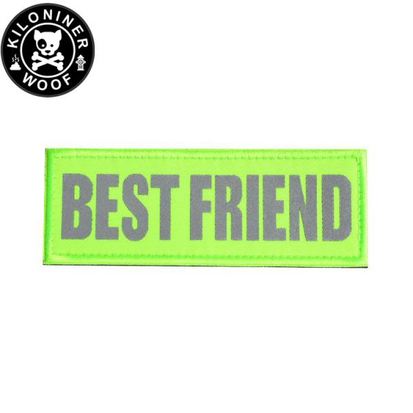 KILONINER キロナイナー カスタマイズ用パッチ Reflective High Visibility BEST FRIEND Patch ハーネス カスタマイズ用ワッペン。裏がベルクロ素材になっており、ハーネスに装着可能です。