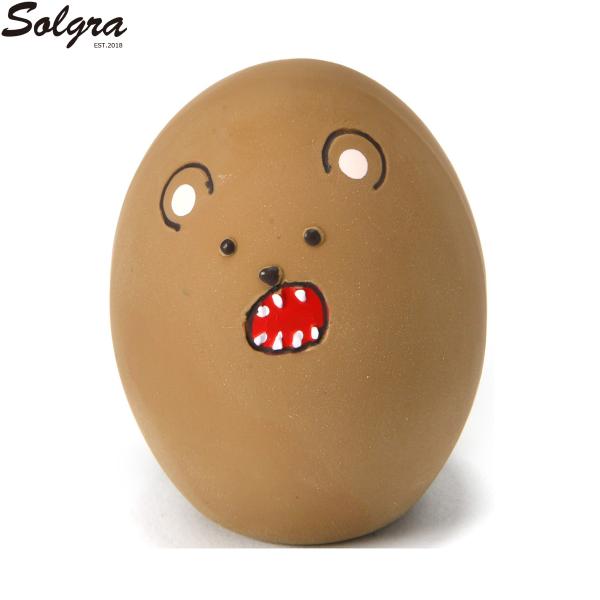 【Solgra ソルグラ 犬用おもちゃ くまさんラテックスTOY 噛んだり踏んだりするとピー！と楽しい音がする。柔らかな素材でできた、かわいいたまご型のラテックストイ。】