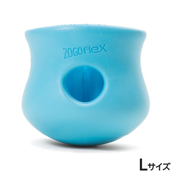 【ウェストポウ ゾゴフレックス タップル ボウルのような形をした犬用のおもちゃ。中にはギザギザの突起（ティーストラップ）がついているので、中に入れたおやつが取り出しにくいつくりになっています。また、SサイズとLサイズを組み合わせると、おやつ...